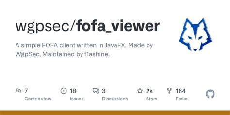github wgpsec fofa viewer a simple fofa client written in javafx made by wgpsec maintained