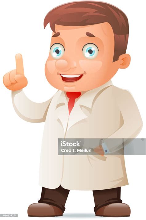 과학자 젊은 귀여운 시험 관 아이콘 복고풍 3d 만화 캐릭터 디자인 벡터 일러스트 레이 션 3차원 형태에 대한 스톡 벡터 아트 및 기타 이미지 3차원 형태 가리키기