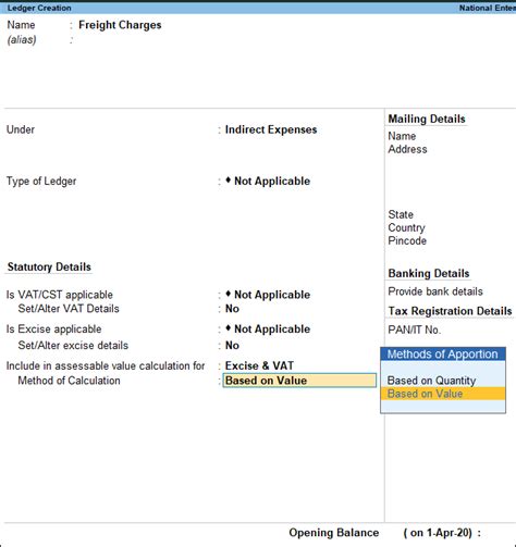 How To Create Income Or Expense Ledgers In Tallyprime Excise For