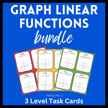Graphing Linear Equations Entire Unit Bundle 3 Level Practice Task Cards