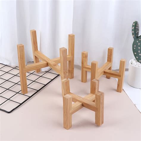 Plant Stand Plank Hout Planter Pot Trays Bloempot Grandado