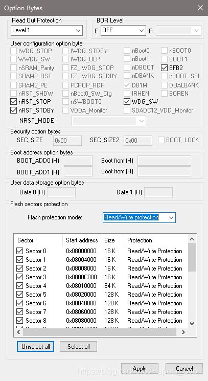 Stm32读写保护详细解锁指南stm32 读写保护 Csdn博客