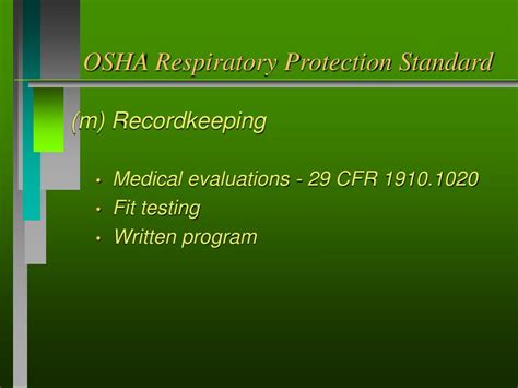 PPT Respirator Regulations PowerPoint Presentation Free Download ID