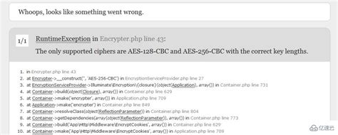 Laravel框架使用中的错误有哪些 编程语言 亿速云