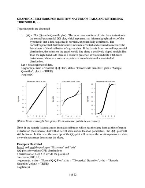 SOLUTION Graphical Methods To Determining Extreme Thresholds Studypool
