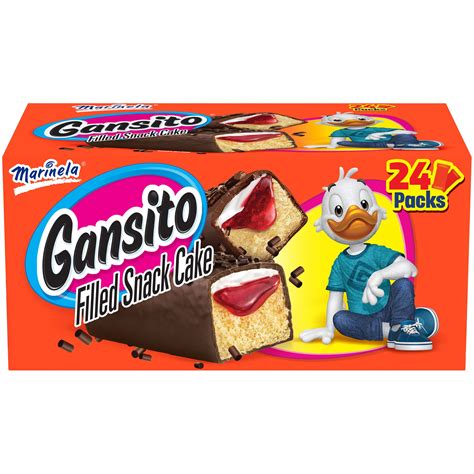 Marinela Gansito Strawberry Filled Snack Cake 24 Packs Chocolate