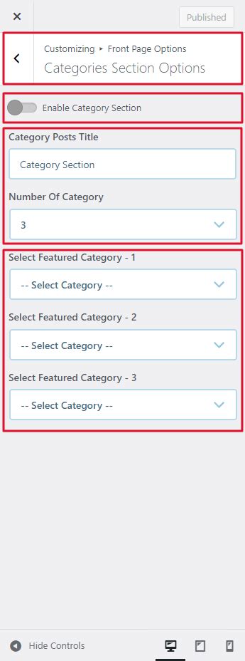 Front Page Options Themeinwp Documentation