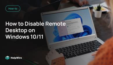 How To Disable Remote Desktop In Windows Guide