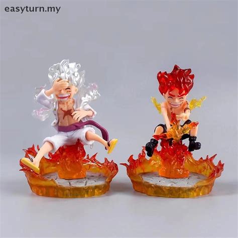 Eas One Piece Figure Nika Luffy Gear 5 Q Version Action Figures Statue