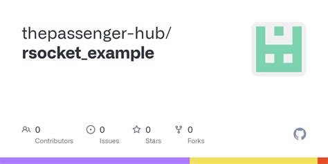 Github Thepassenger Hubrsocketexample