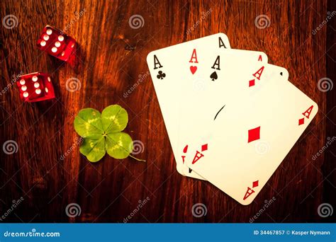 Lucky Dice Gamling Stock Image Image Of Craps Clover 34467857