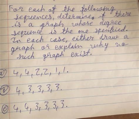 Solved For Each Of The Following Sequences Determine If Chegg Com
