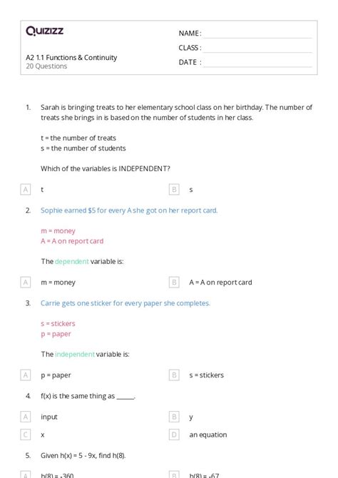 50 Calculus Worksheets On Quizizz Free Printable