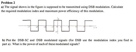 Problem 2 A The Signal Shown In The Figure Is Supposed To Be Transmitted Using Dsb Modulation