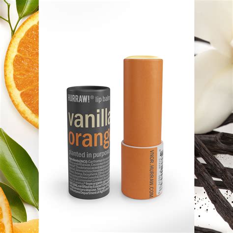Hurraw Vanilla And Orange Lip Balm Vegan And Organic Lip Care Hurraw