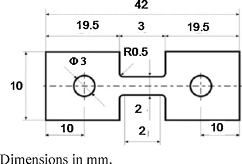 Tensile Test Specimen Download Scientific Diagram