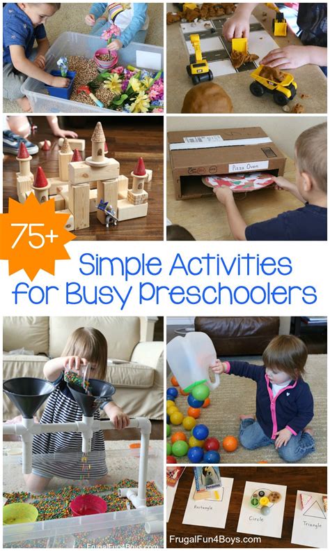 75 Of The Best Simple Activities For Busy Preschoolers Frugal Fun