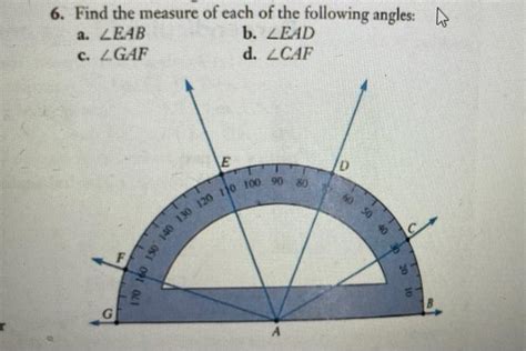 Solved Find The Measure Of Each Of The Following Angles Chegg