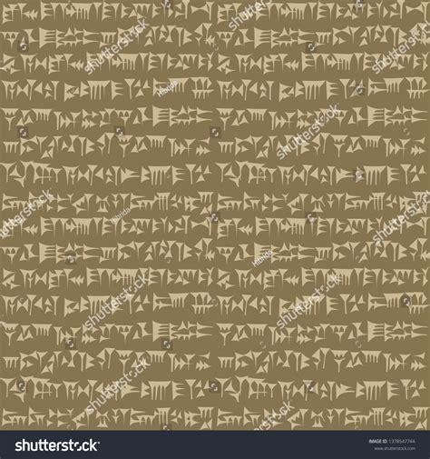 Ancient Cuneiform Assyrian Sumerian Inscription Background Stock