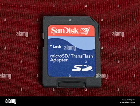 Secure Digital Memory Card Stock Photo Alamy
