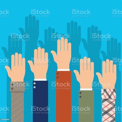 국제 손을 발생합니다 투표 손입니다 선거 개념입니다 벡터 일러스트 레이 션 군중에 대한 스톡 벡터 아트 및 기타 이미지 군중 디자인 모임 Istock