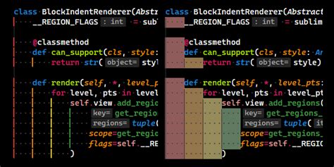 github jfcherng sublime st rainbowindent makes indentation easier to read