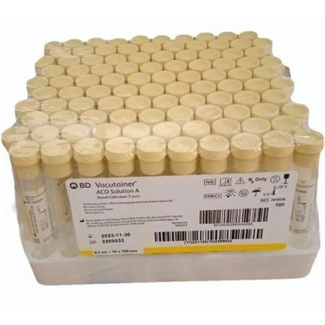 Glass Bd Vacutainer Acd Solution Tube Size 10 Ml At ₹ 4000 Pack In Vasai Virar