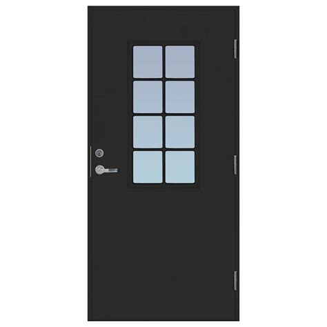 Ytterdør Scandidoor Sunne Bxh 100x210 Cm S 9000 N Sort Venstre 72757