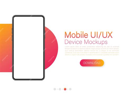 Premium Vector Icon With Mobile Ui And Ux Design On Red Background For Web Design