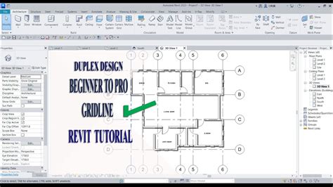 02 How To Create Gridline Duplex In Revit Tutorial Floor Plan Youtube