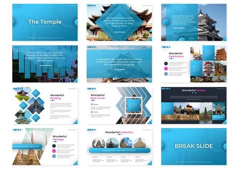 宗教研究寺庙介绍主题ppt幻灯片模板 The Temple Powerpoint Template 16图库素材网