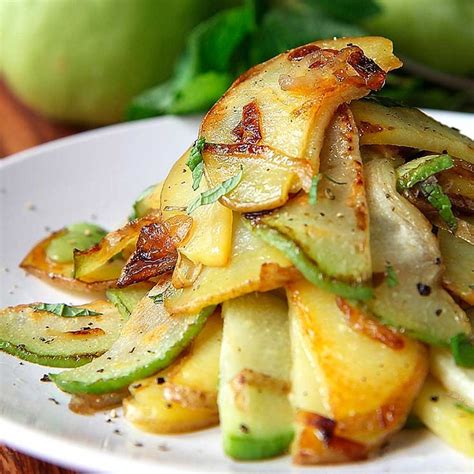Sauteed Chayote Squash And Potatoes Recipe Recipe Chayote Recipes Vegetable Recipes Squash