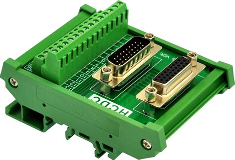 DIN Rail Mount D SUB Male Female Interface Module Terminal Block Breakout Board DB HD BigaMart