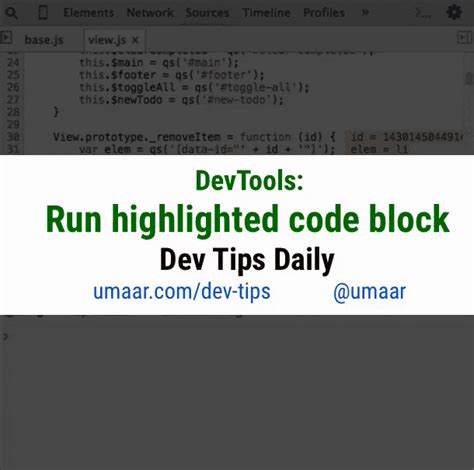 select and execute a block of code in the sources panel blog chrome for developers