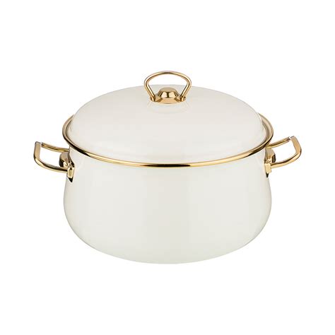 Купить Кастрюля agness эмалированная с крышкой, серия deluxe, 20x13см ...