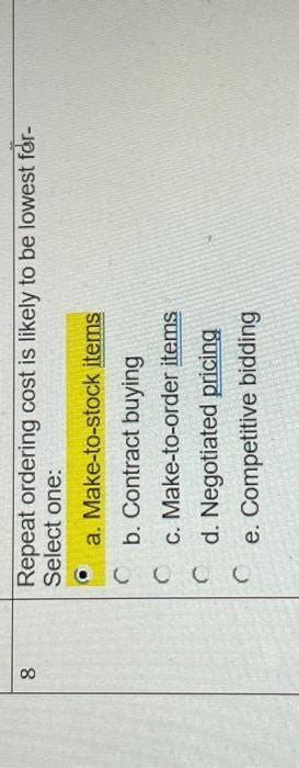 D First In First Out Fifo E Last In First Out