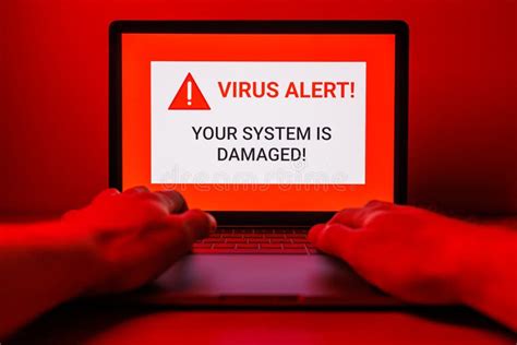 hacker attack on computer warning text on pc you have been hacked