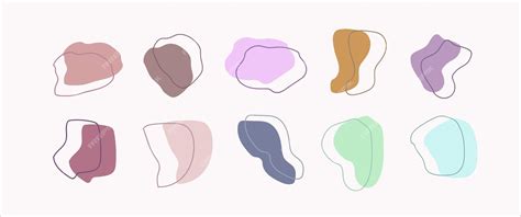 Premium Vector Set Of Irregular Round Blob Form Graphic Element With