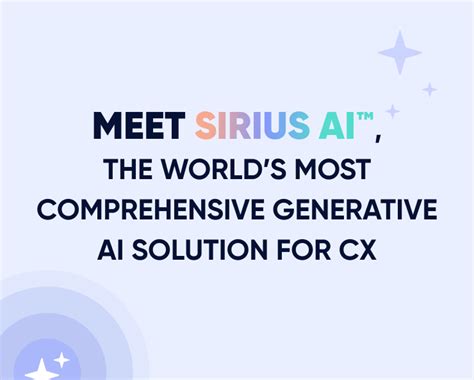 sirius ai™ generative ai solution for customer experience