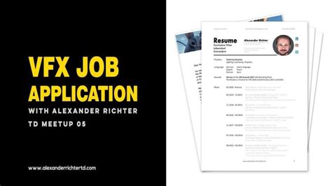 Alexander Richter On Linkedin Vfx Job Application Td Meetup 05