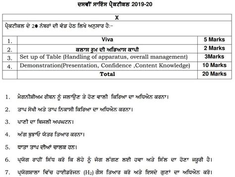 Pseb Class 10 Science Syllabus 2023 24 Download Punjab Board Class 10 Science Syllabus Pdf