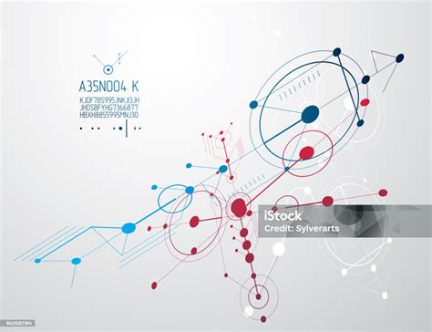 공학 기술 벡터 벽지 원과 선으로 만든 현대 기하학적 구성 서식 파일 및 레이아웃으로 사용할 수 있습니다 추상적인 기술 배경입니다 가상현실에 대한 스톡 벡터 아트 및 기타