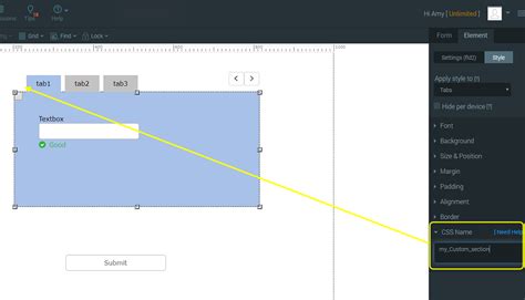 Can I Set A Leftright Margin Space For The Section Tabs