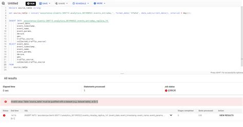 Sql Insert Dynamic Table Name In Bigquery Stack Overflow
