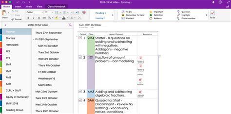 Using Onenote As A Planner A Few Years On… Mrallanmaths October Planner S Planner Project