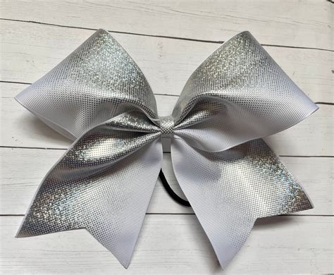 Silver Sequin Cheer Bows