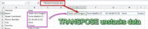 How To Unstack Data Using Excel