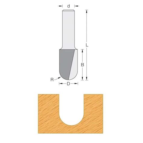 Round Nose Router Bit Radius 4 75 Mm Probois Machinoutis