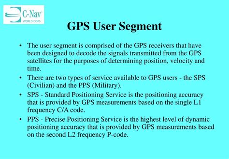PPT Globally Corrected GPS GcGPS C Nav GPS System PowerPoint Presentation ID