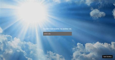 Weather Codesandbox